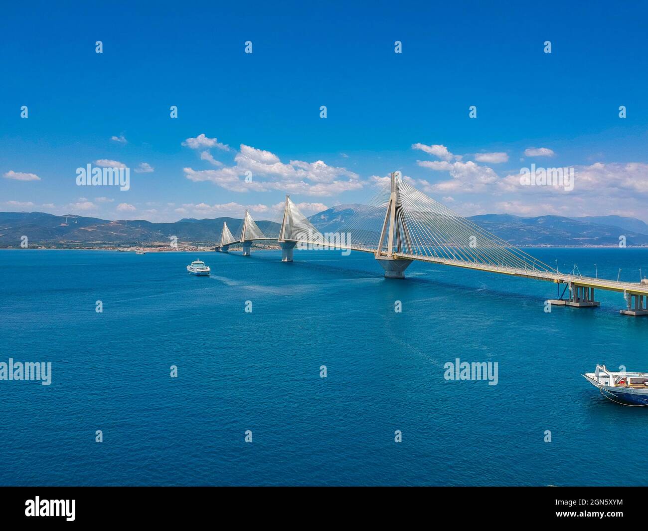 Patra bridge greece aerial view hi-res stock photography and images - Alamy
