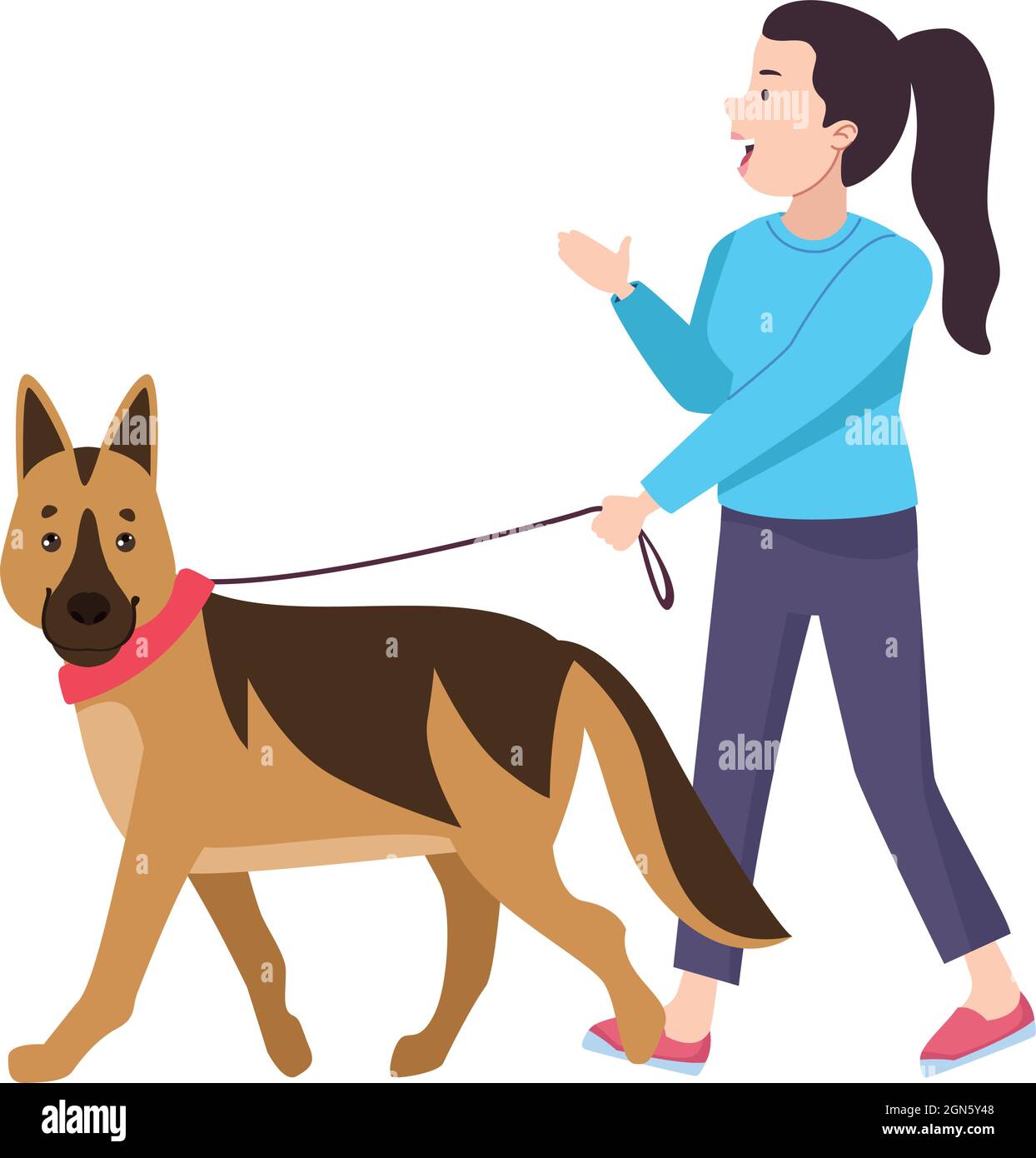 Adult female german shepherd Stock Vector Images - Alamy