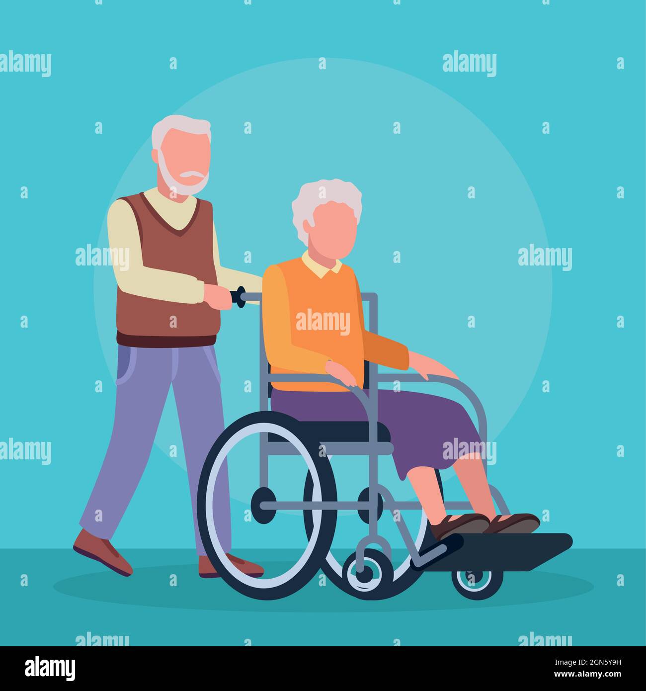 geriatrics grandparents couple Stock Vector Image & Art - Alamy