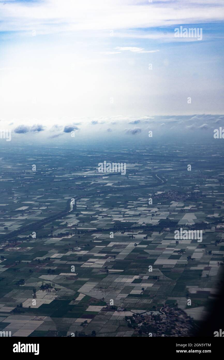 Vertical shot of an aerial view of a beautiful Chandigarh, India Stock ...
