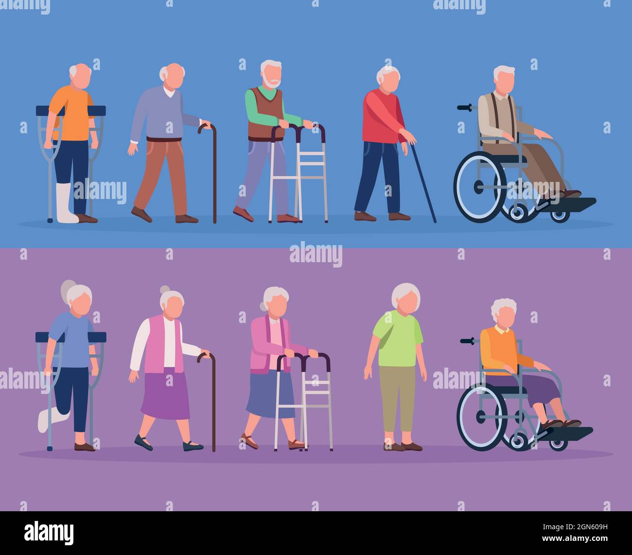 geriatrics ten old persons Stock Vector Image & Art - Alamy