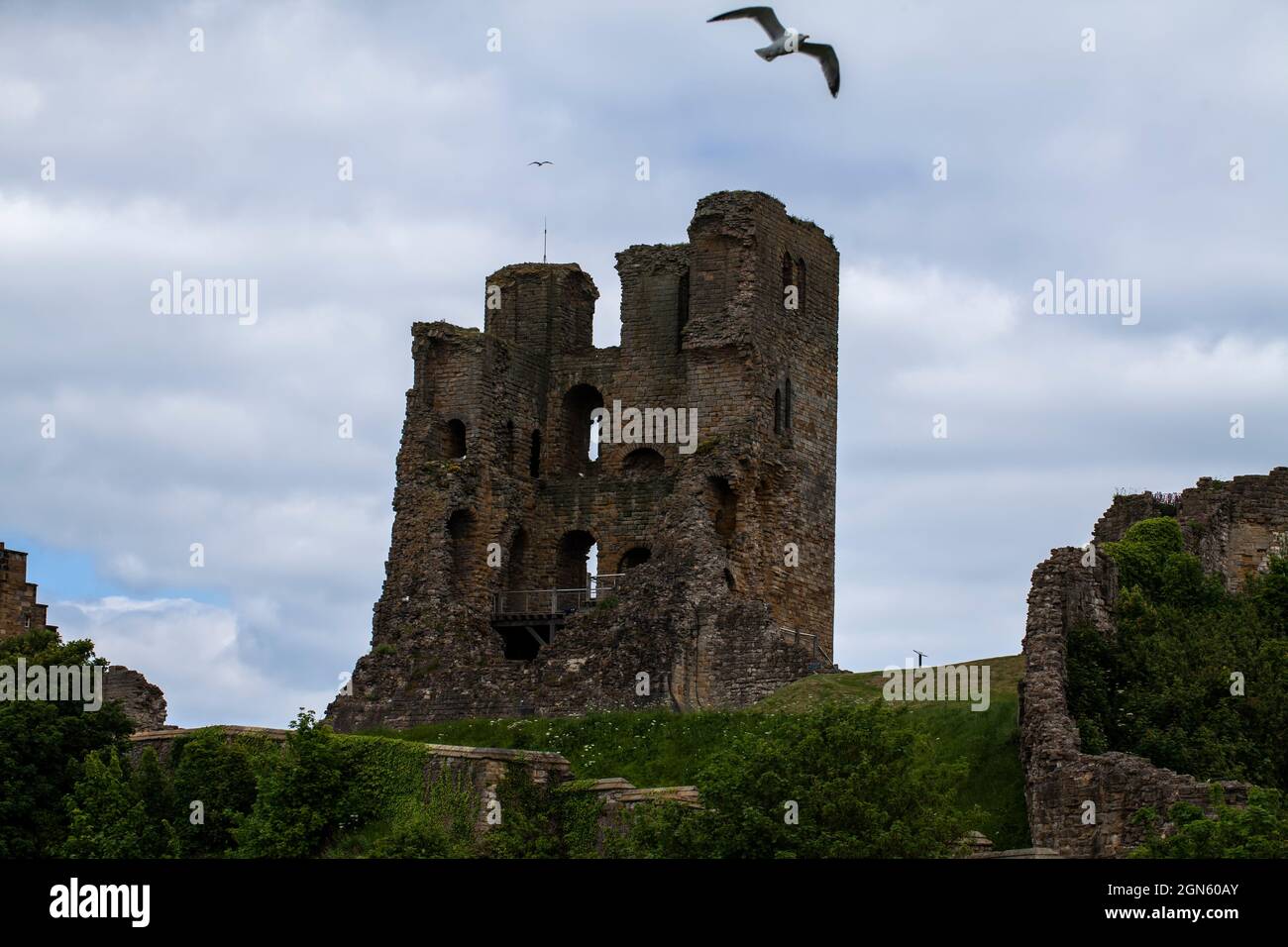 Scarbourough Castle is a former medieval Royal fortress situated on a ...