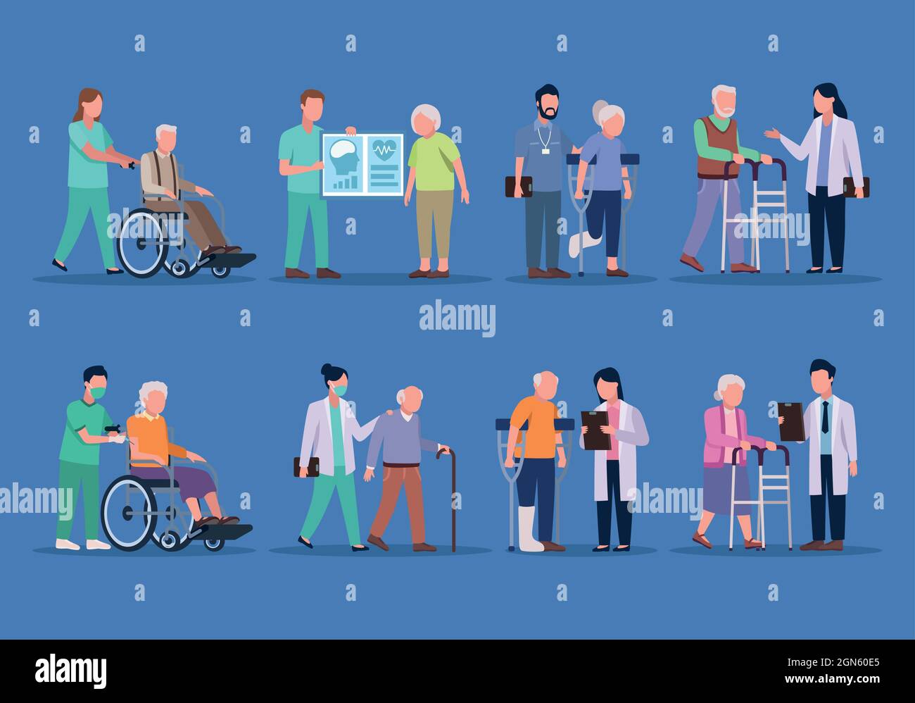 geriatrics doctors and olders Stock Vector Image & Art - Alamy