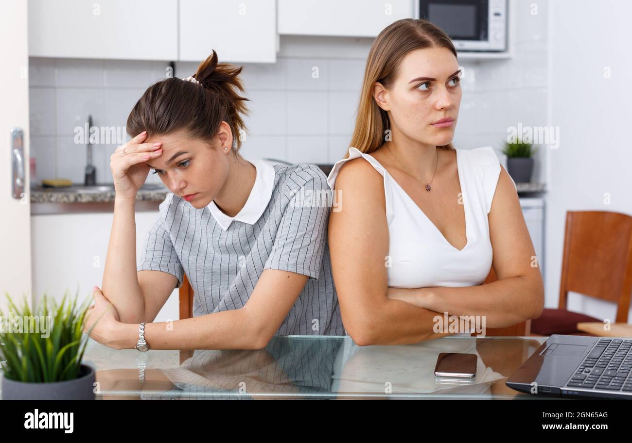 Girl and her sad friend Stock Photo - Alamy