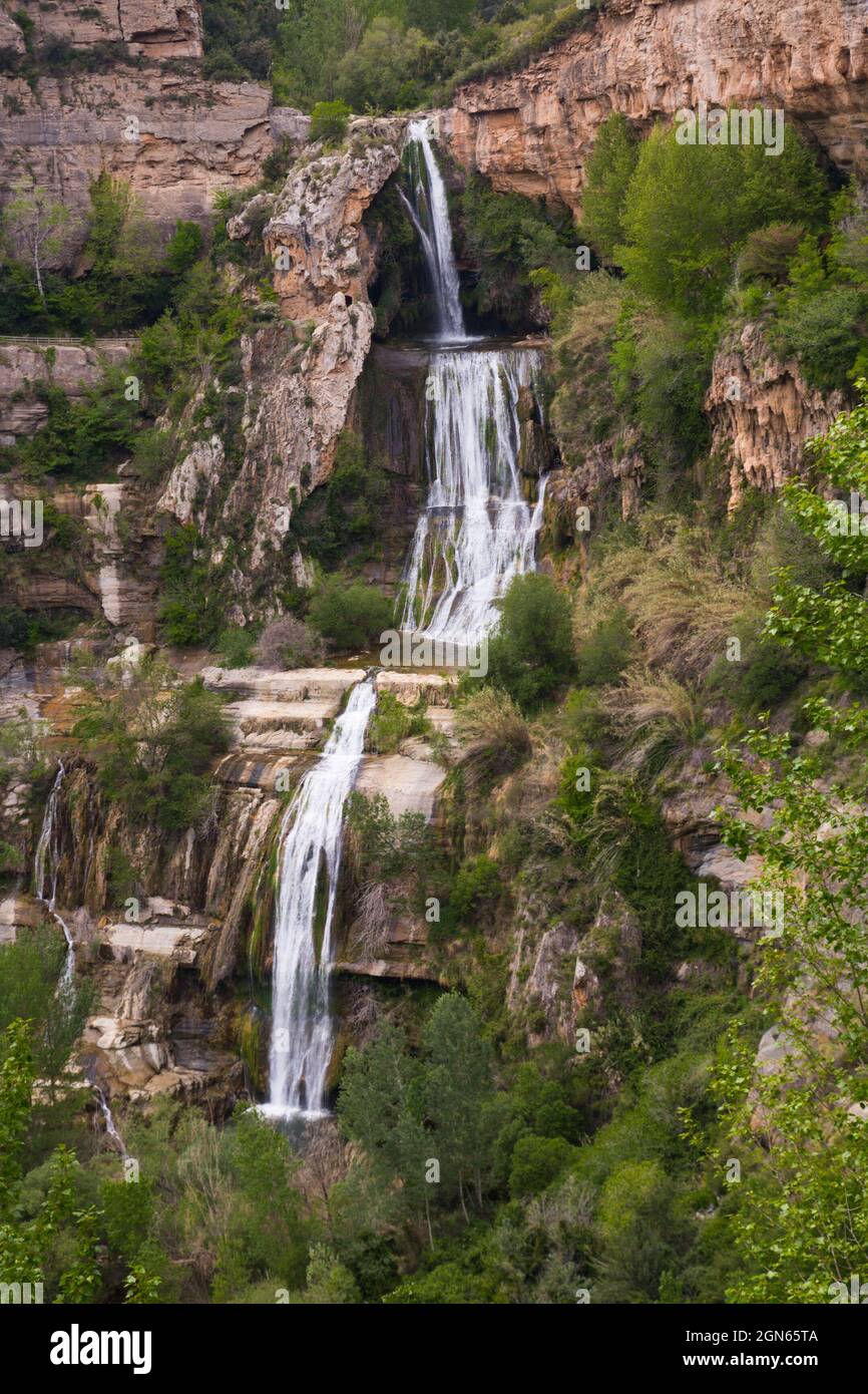 Sant Miquel del Fai with waterfall, Barcelona, Spain Stock Photo - Alamy