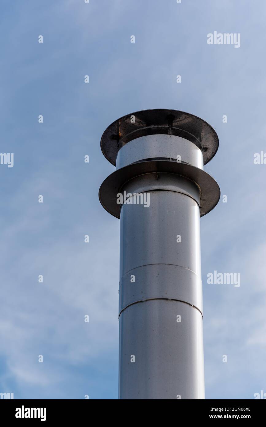 Silver metal chimney hi-res stock photography and images - Alamy