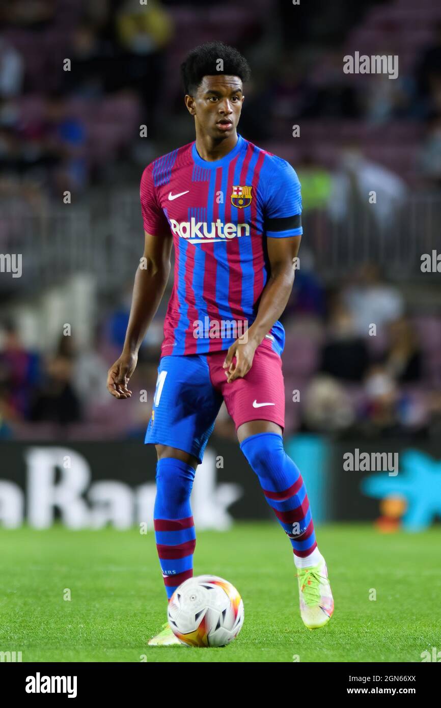 BARCELONA - SEP 20: Alejandro Balde in action during the La Liga match ...