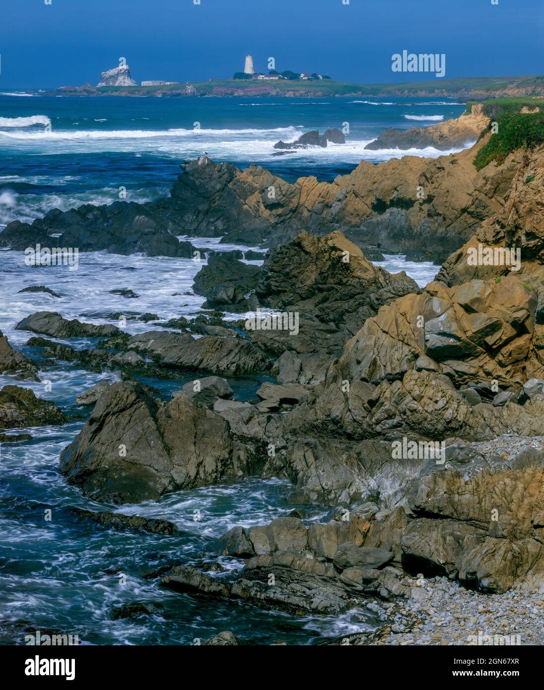 Lighthouse, Point Piedras Blancas, Big Sur, Monterey County, California ...