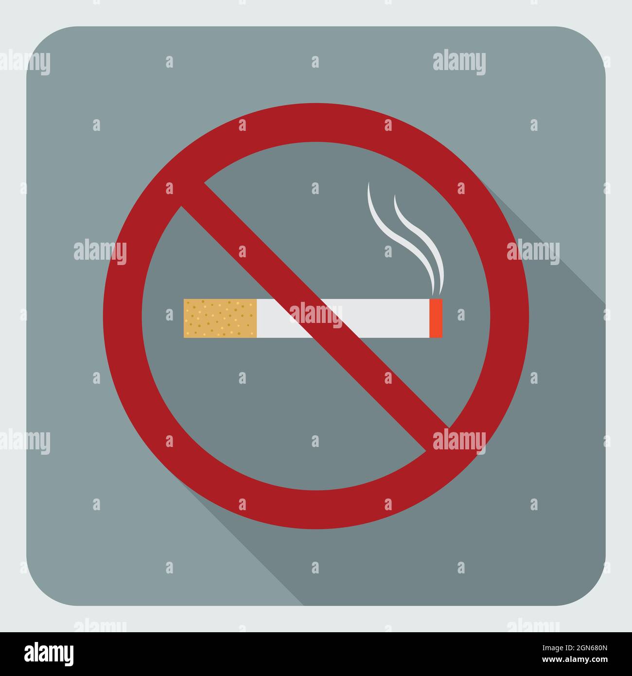 Flat icon no smoking. Stop smoking symbol Stock Vector Image & Art - Alamy