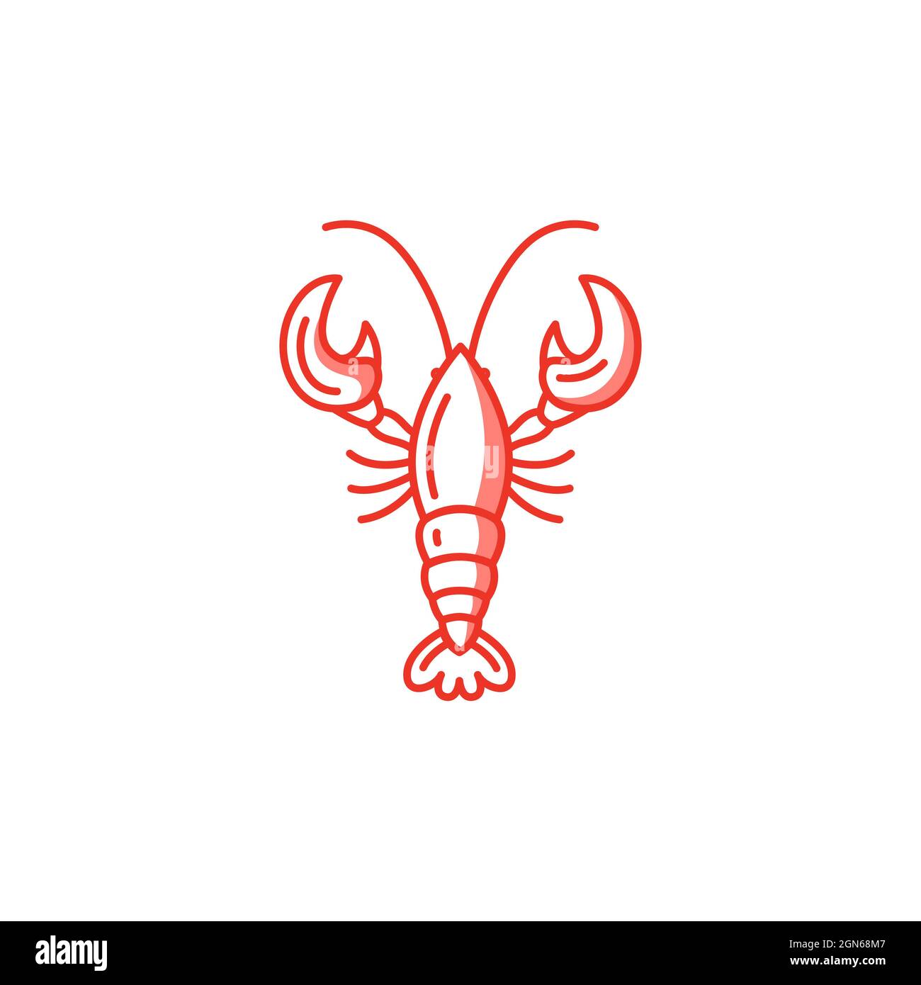Shrimp vector icon illustration design template Stock Photo - Alamy
