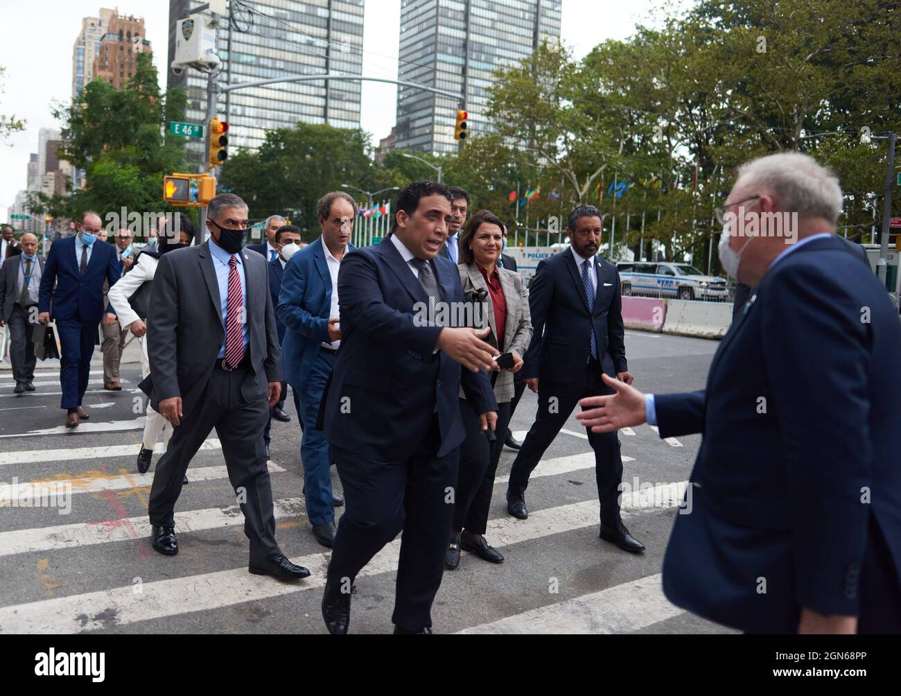 New York, New York, USA. 22nd Sep, 2021. President of Libya, Mohammed ...