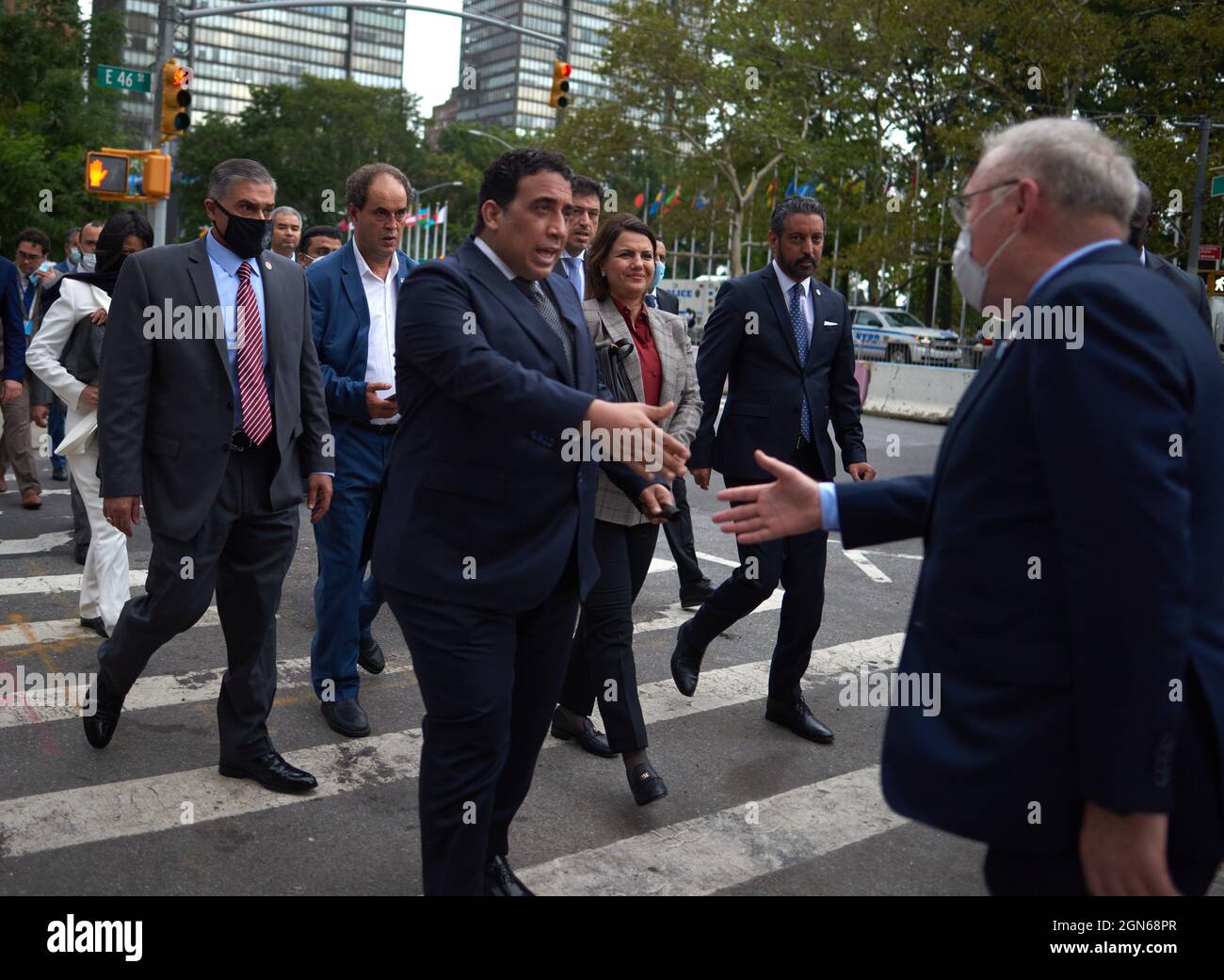 New York, New York, USA. 22nd Sep, 2021. President of Libya, Mohammed ...