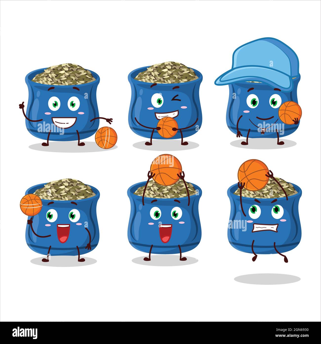 Talented thyme cartoon character as a basketball athlete. Vector ...