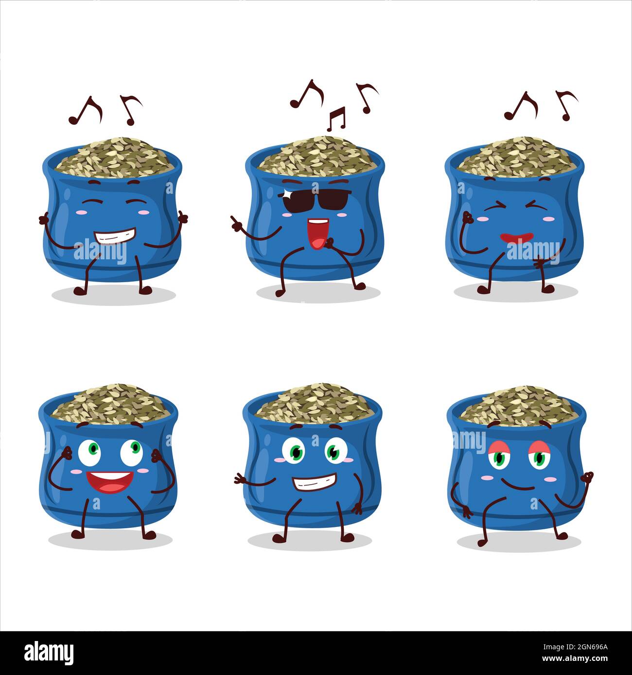 An image of thyme dancer cartoon character enjoying the music. Vector ...