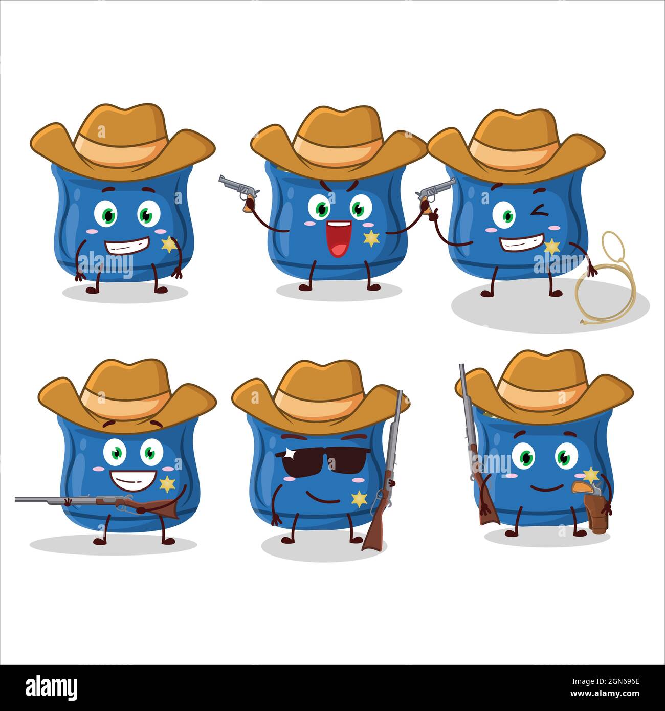 Cool cowboy thyme cartoon character with a cute hat. Vector ...