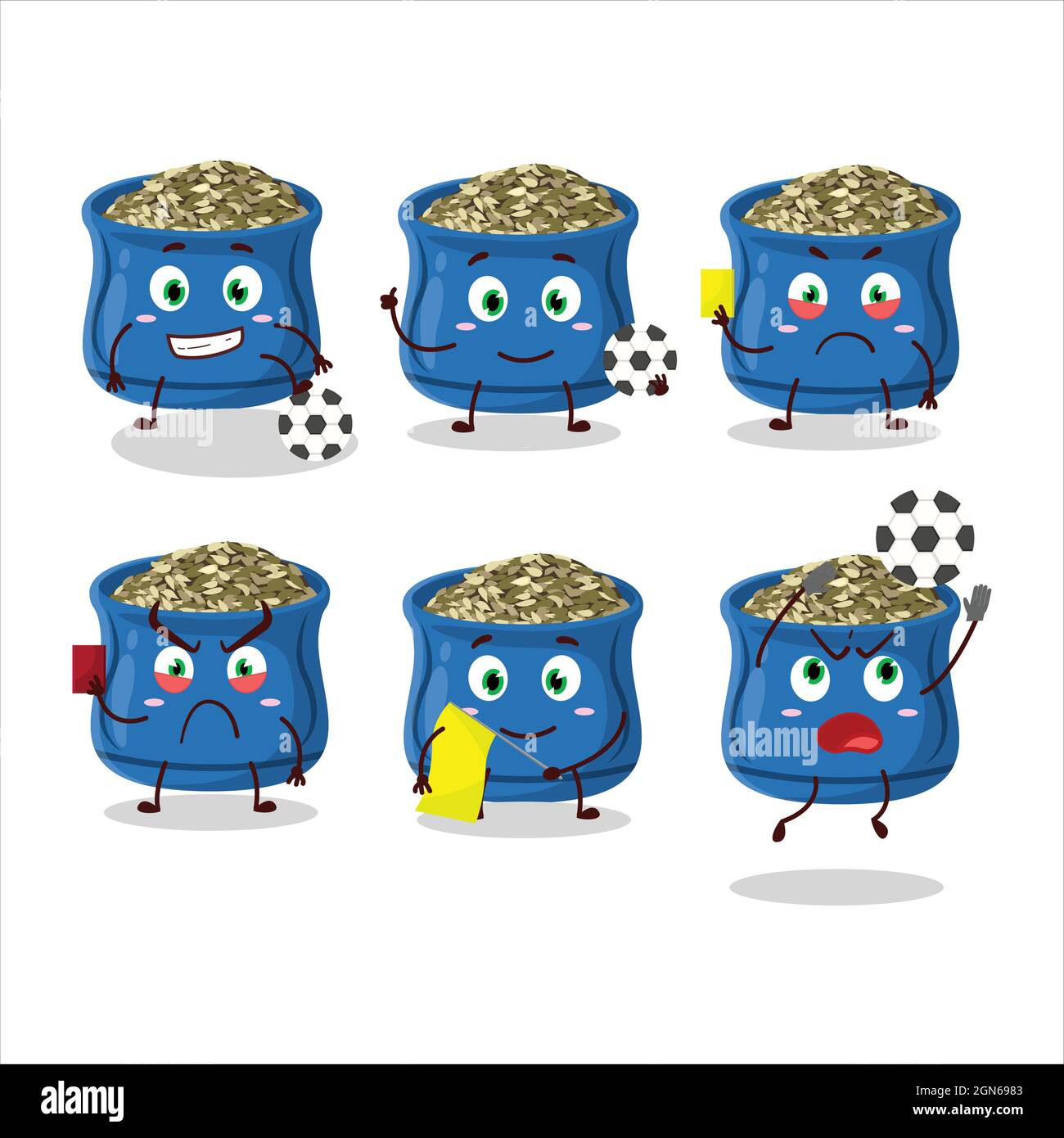 Thyme cartoon character working as a Football referee. Vector ...