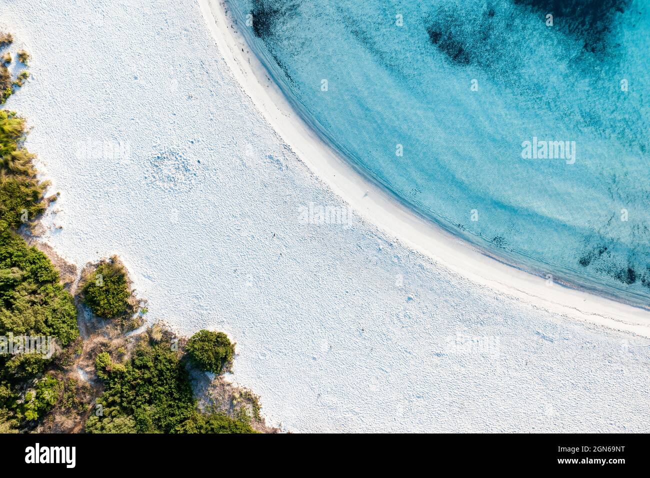 View from above, stunning aerial view of the Prince Beach (Spiaggia del ...