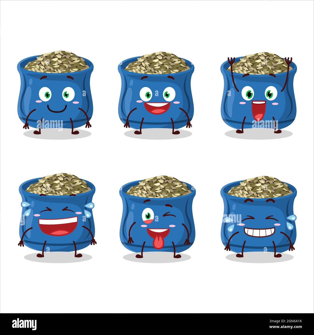 Cartoon character of thyme with smile expression. Vector illustration ...