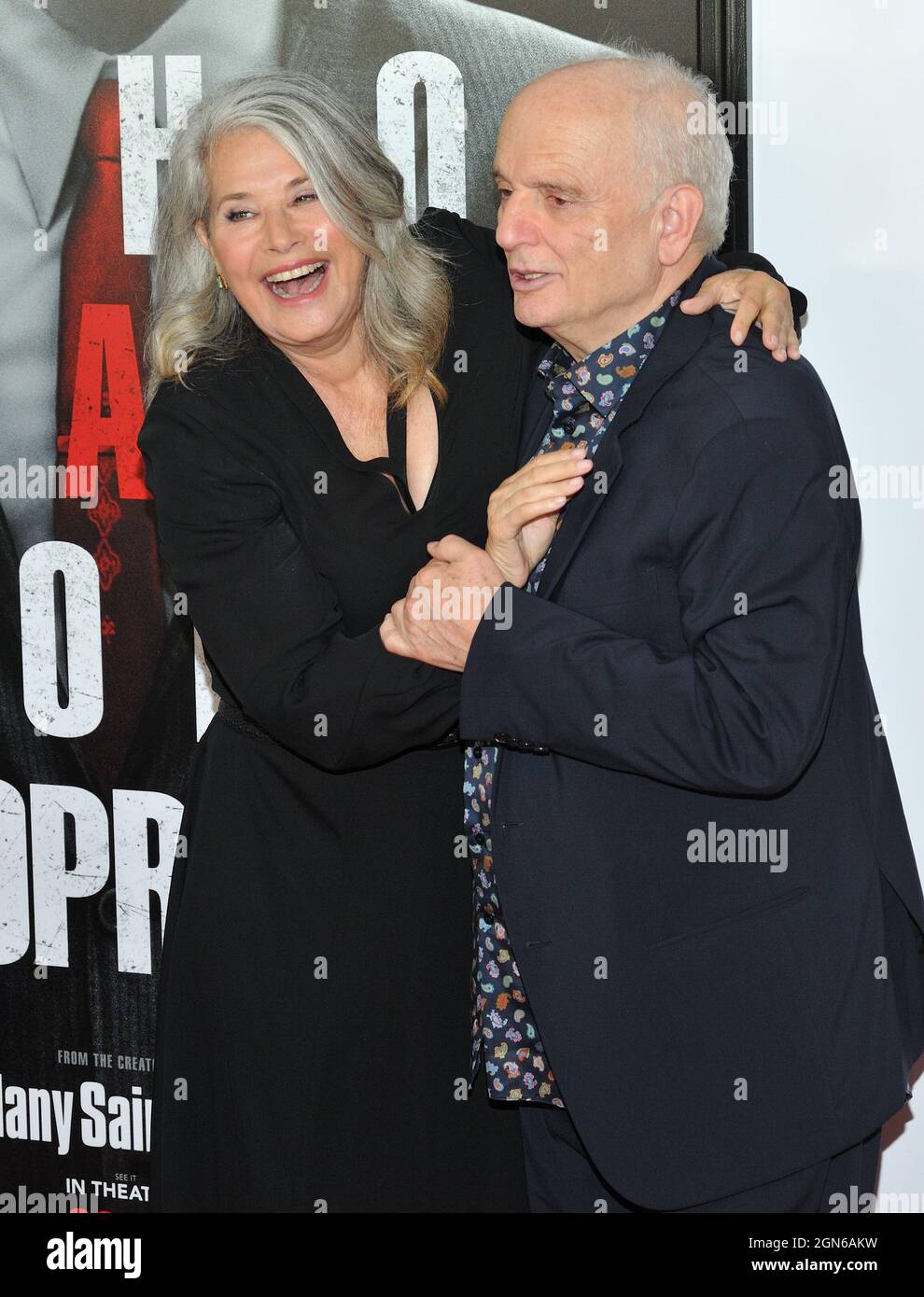 L-R: Lorraine Bracco and David Chase attend the premiere of The Many ...
