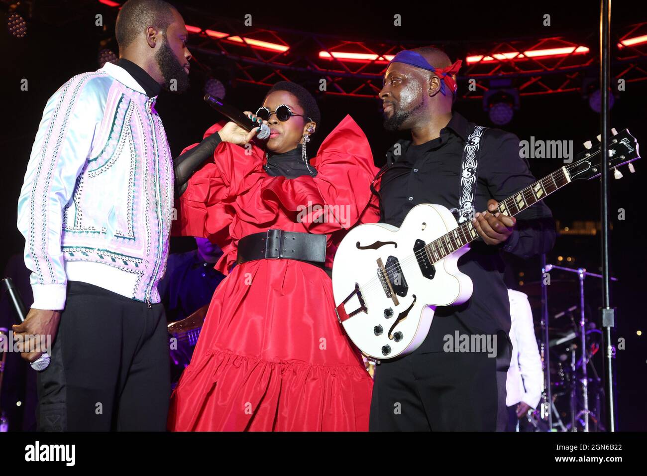 New York, NY, USA. 22nd Sep, 2021. Pras Michel, Lauryn Hill and Wyclef ...
