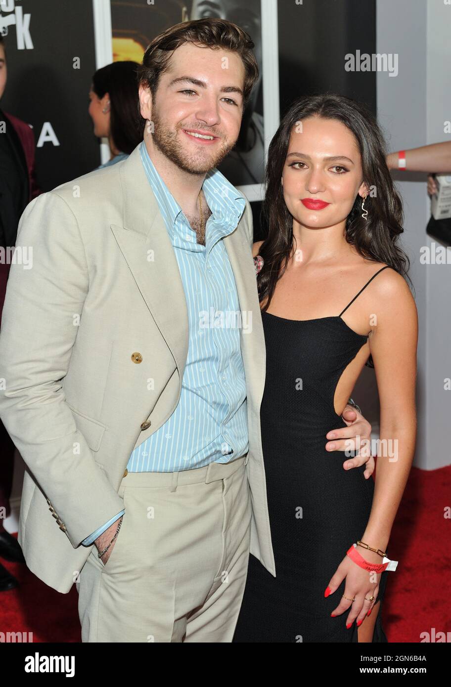 L-R: Michael Gandolfini and Alexandra Intrator attend the premiere of ...