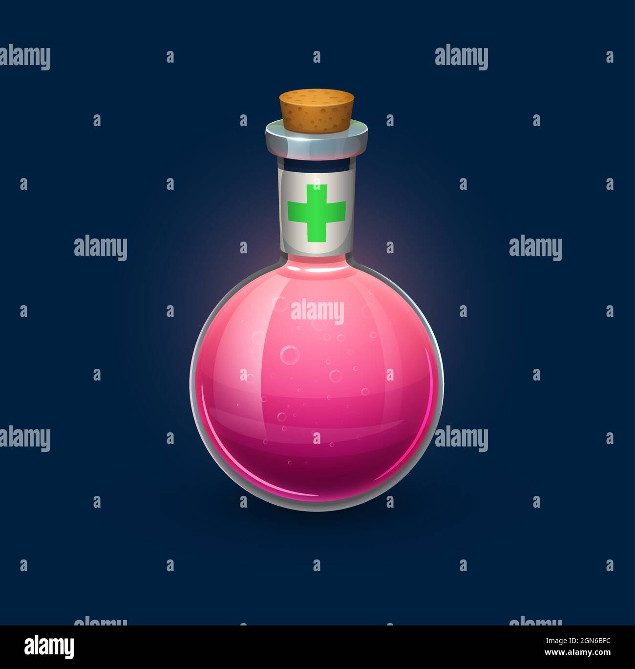 Witchcraft glass bubble potion in bottle, elixir or recovery drink ...