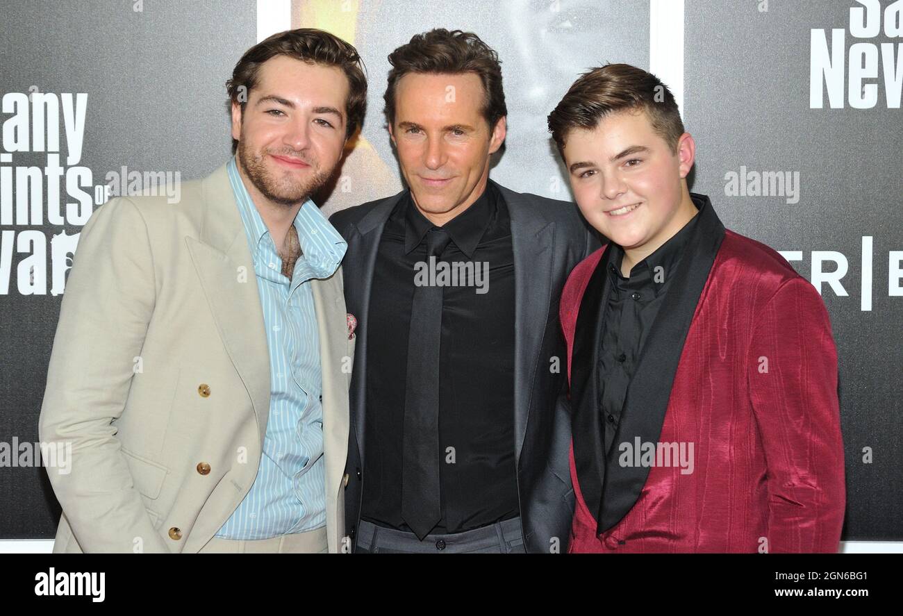 L-R: Michael Gandolfini, Alessandro Nivola and William Ludwig attend ...