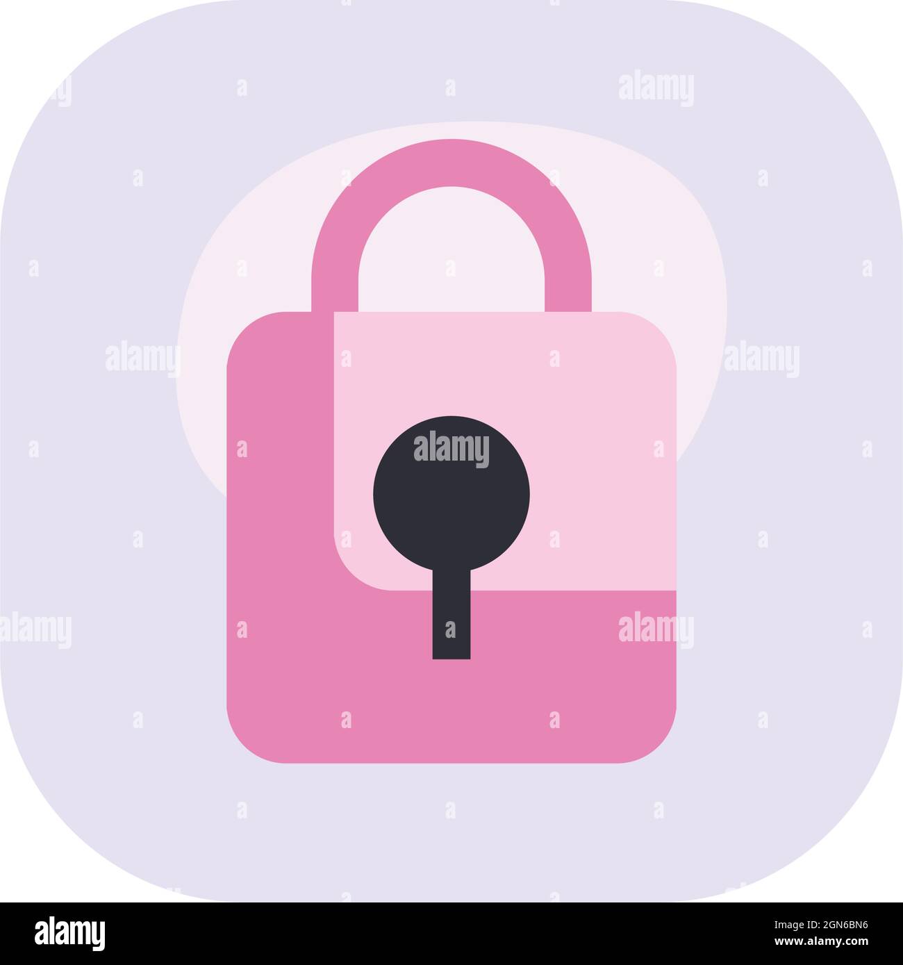 Security pink padlock on white background Stock Vector Image & Art - Alamy