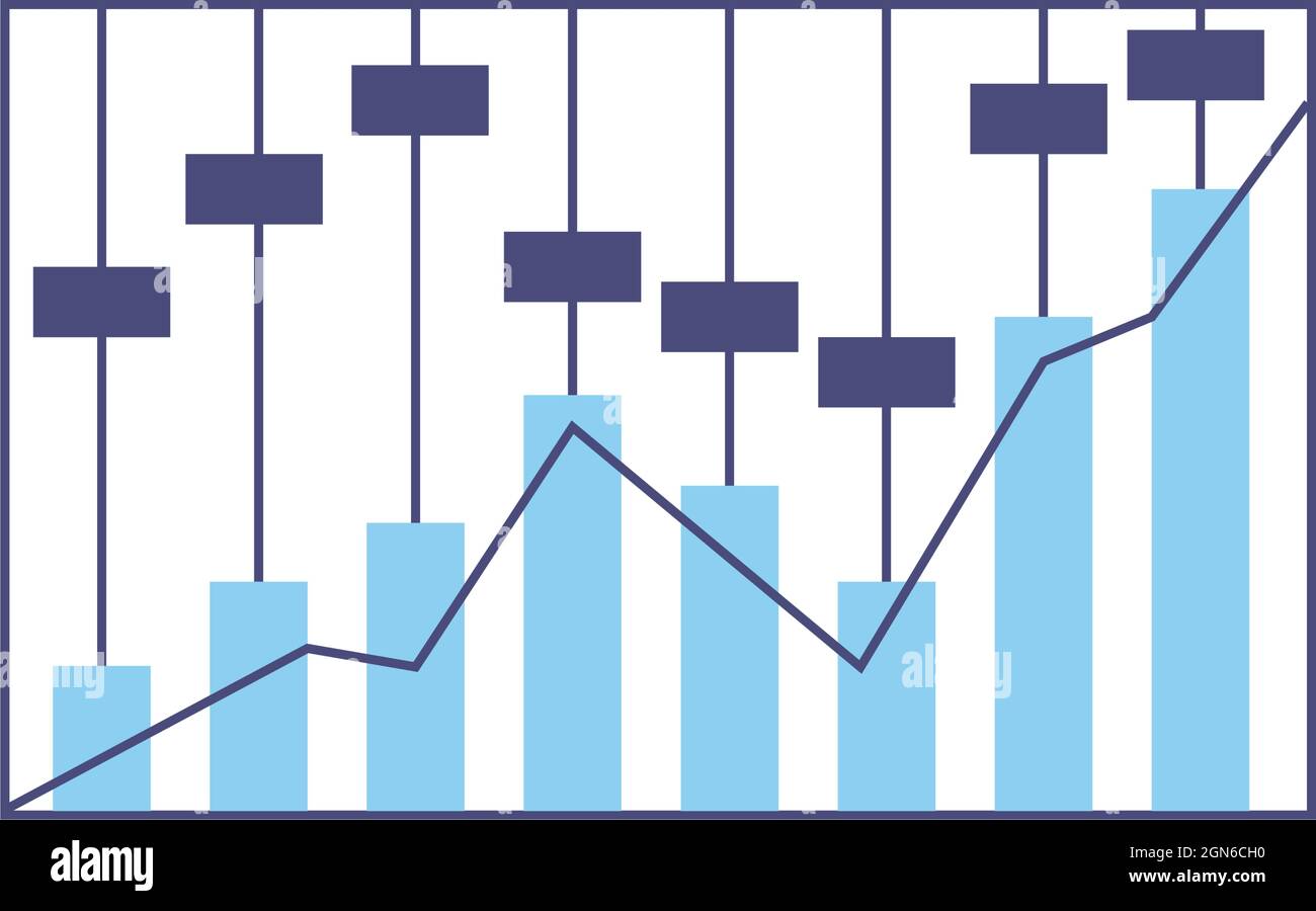 area chart with bars on white background Stock Vector Image & Art - Alamy