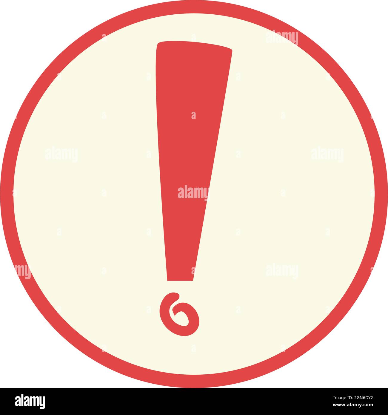 red exclamation mark on white background Stock Vector Image & Art - Alamy