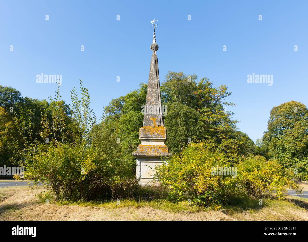 Historical view of old landmark Pyramide de Saint Quentin, France Stock ...