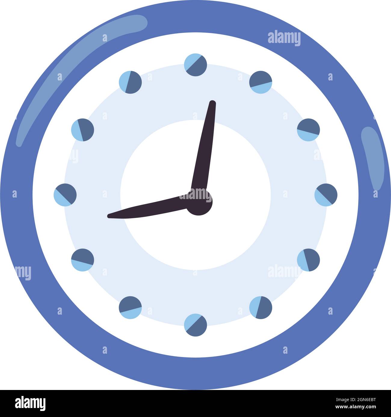 blue clock on white background Stock Vector Image & Art - Alamy