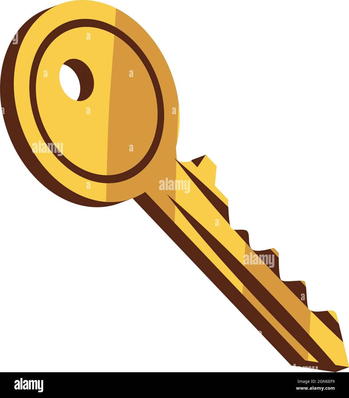 gold key on white background Stock Vector Image & Art - Alamy