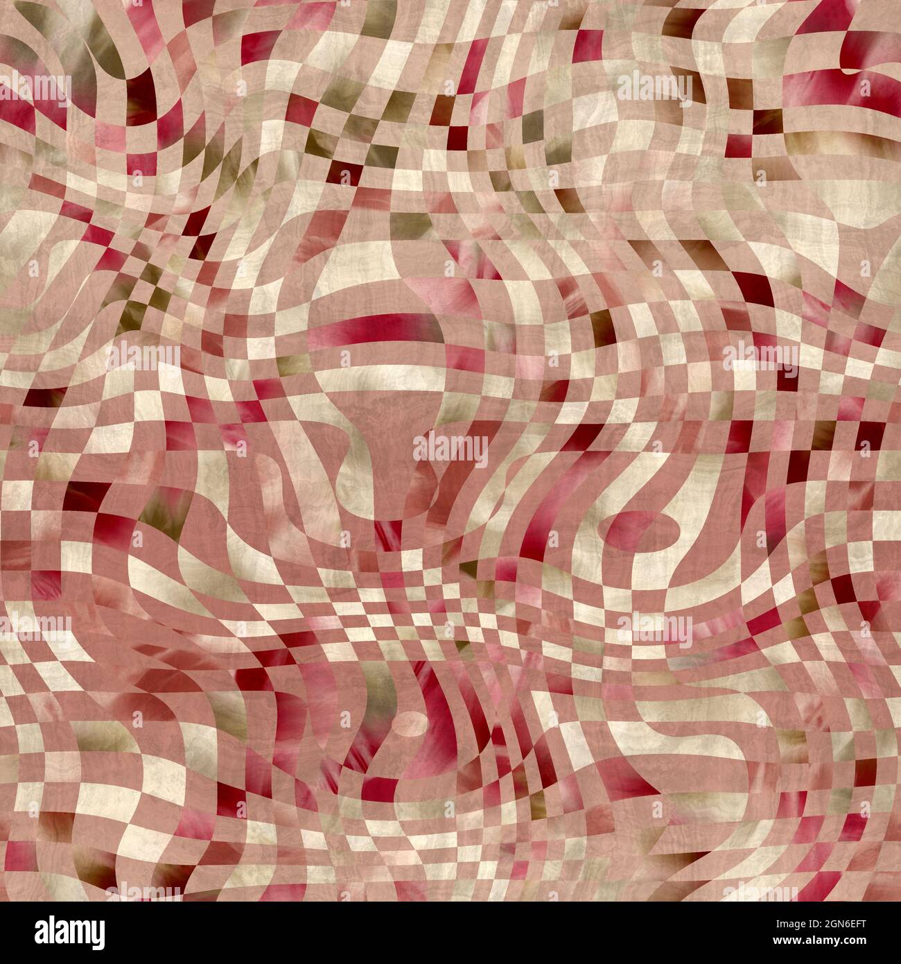 Seamless abstract wavy distorted check pattern for print Stock Photo ...