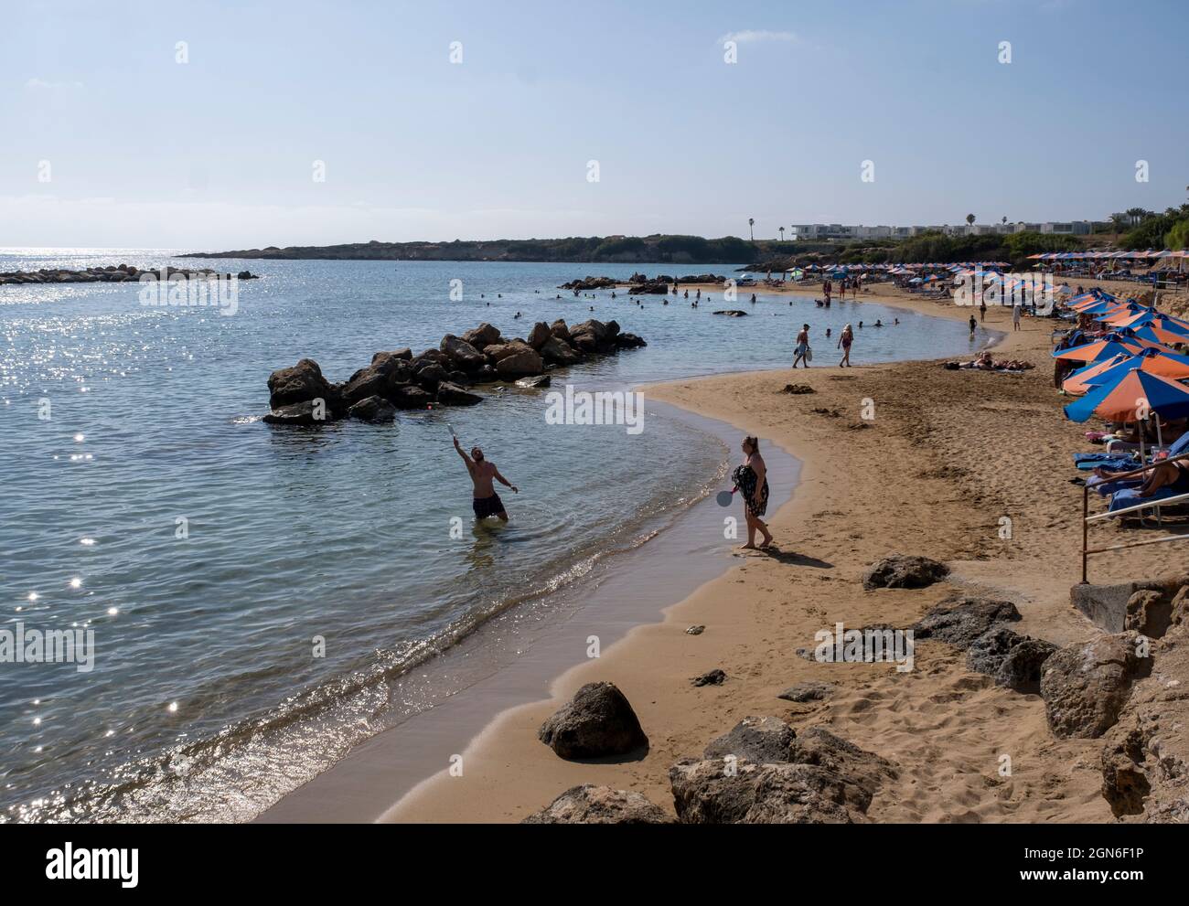 Coral Bay beach, Peyia, Paphos district, Cyprus Stock Photo - Alamy