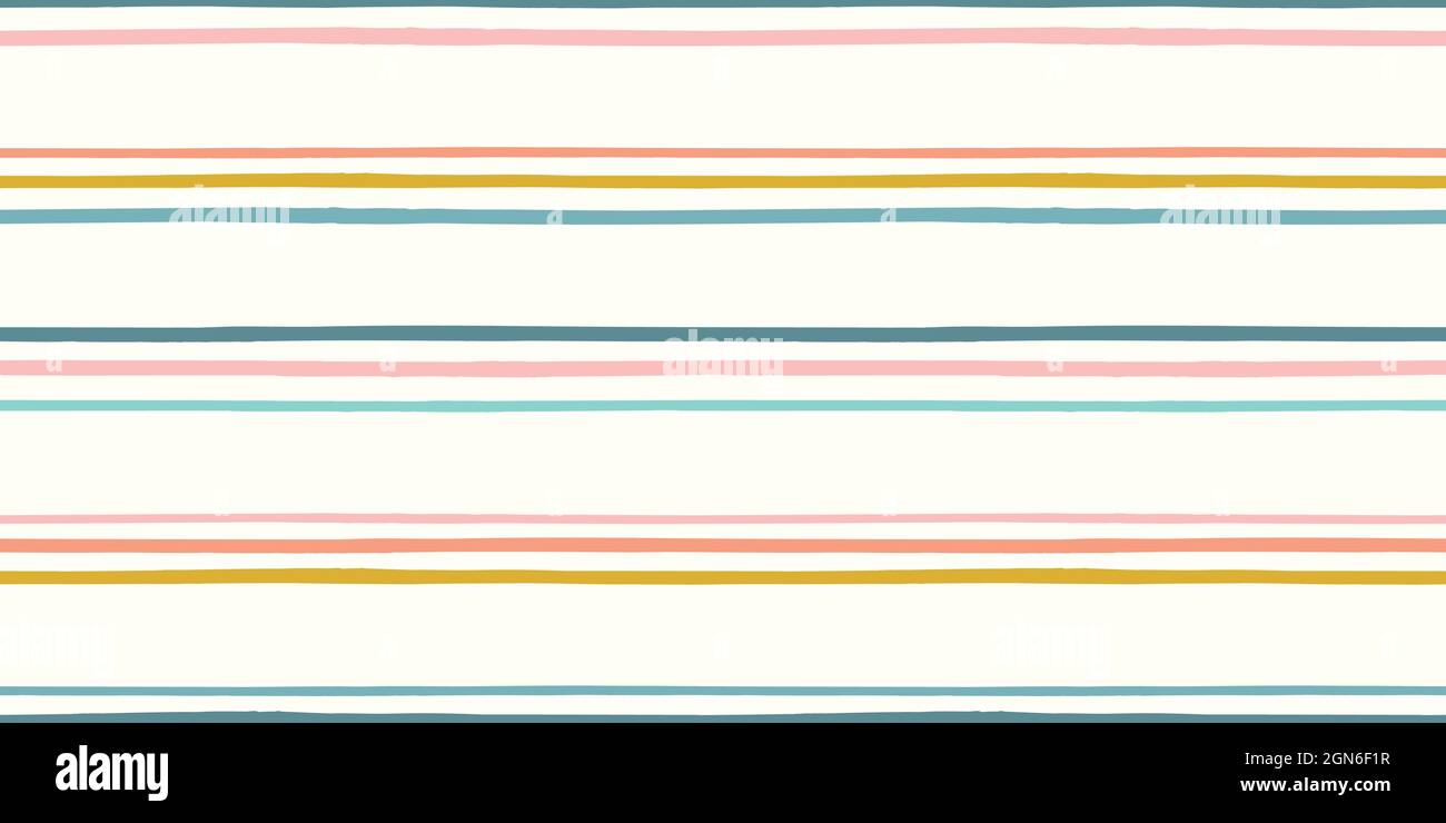 Striped pattern background. Vector seamless repeat border of hand drawn ...