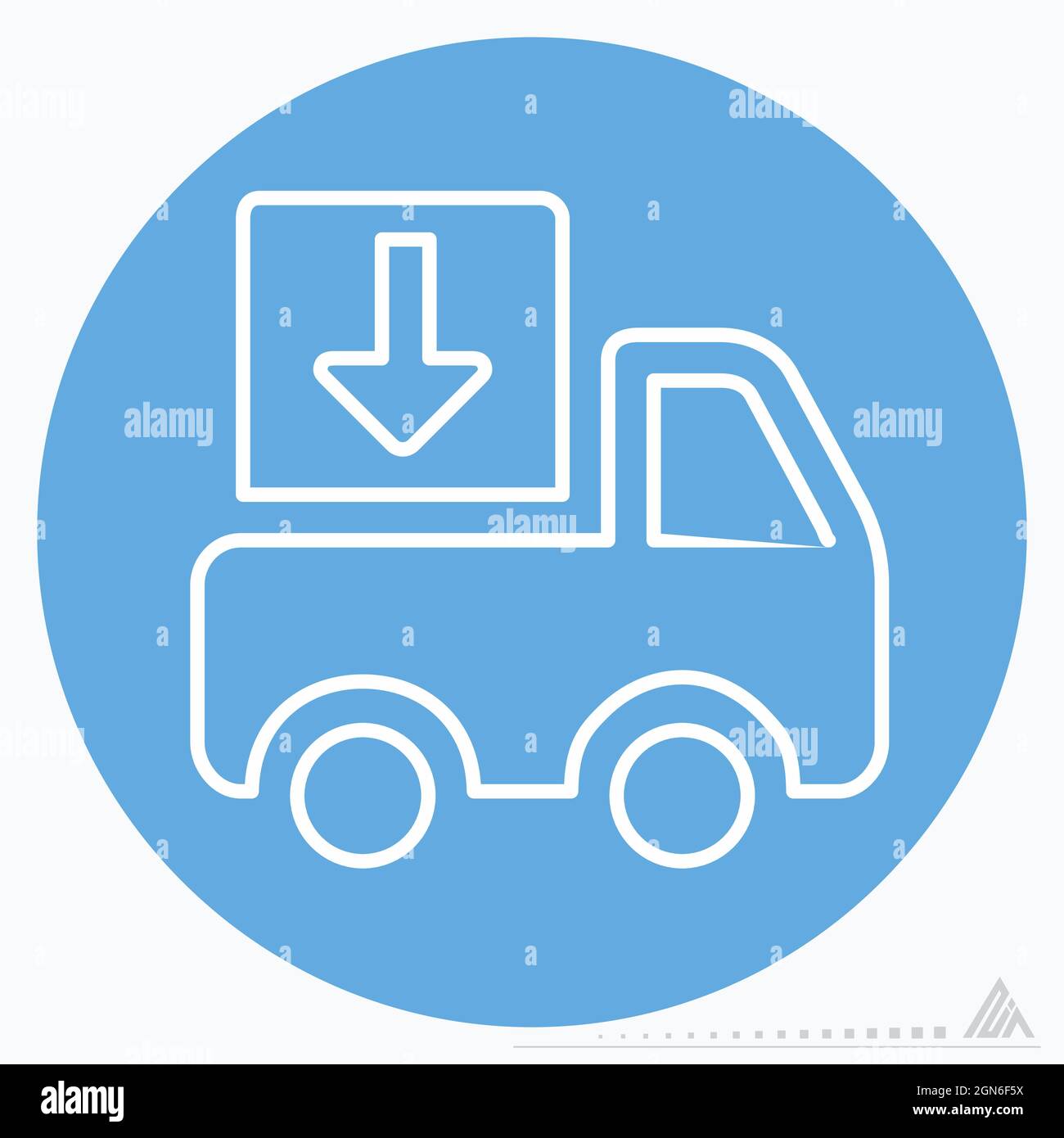 Icon Delivery - Blue Eyes Style - Simple illustration, Editable stroke ...