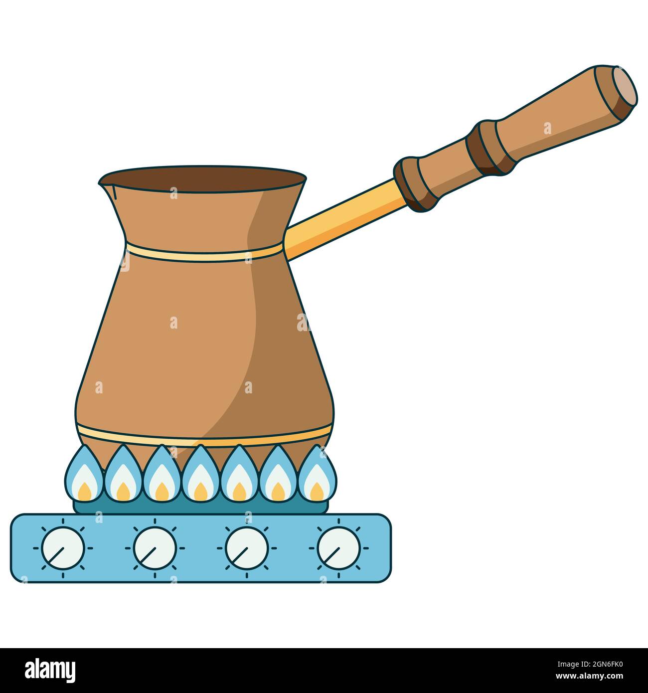 Flat icon illustration of coffee brewing method Stock Vector Image ...