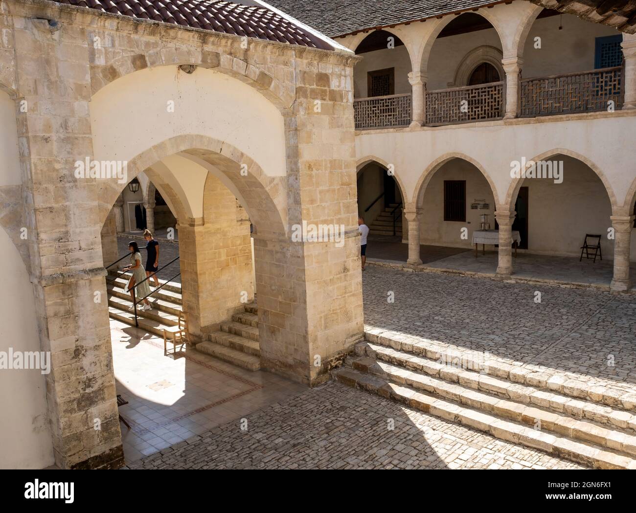 The Monastery of the Holy Cross, Omodos, Limassol region, Cyprus Stock ...