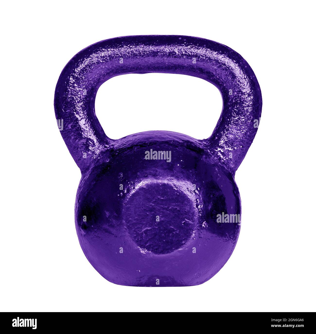 Purple kettlebell isolated on a white background Stock Photo - Alamy