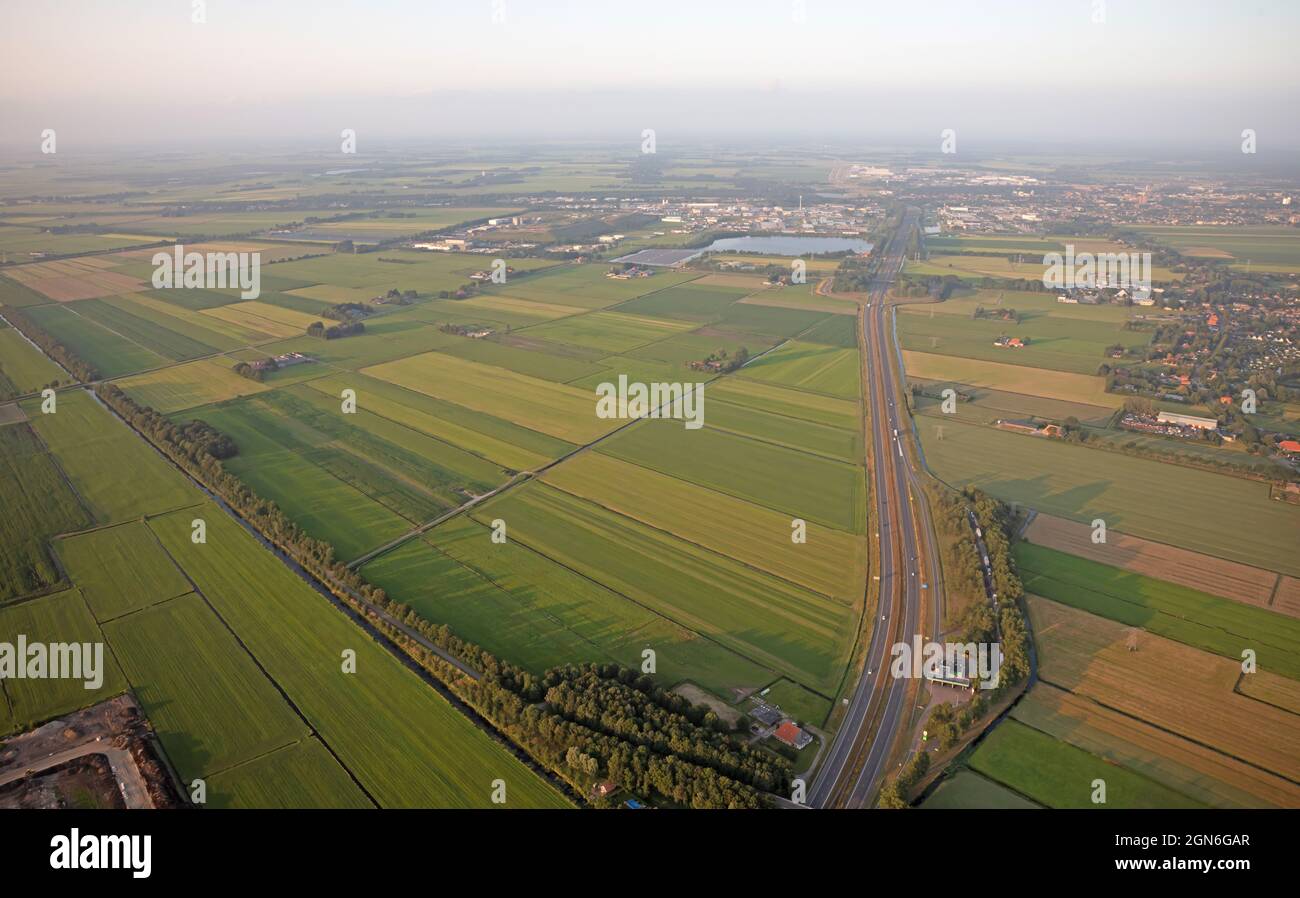 Agricultural landscape of Friesland, one of the northern provinces of ...