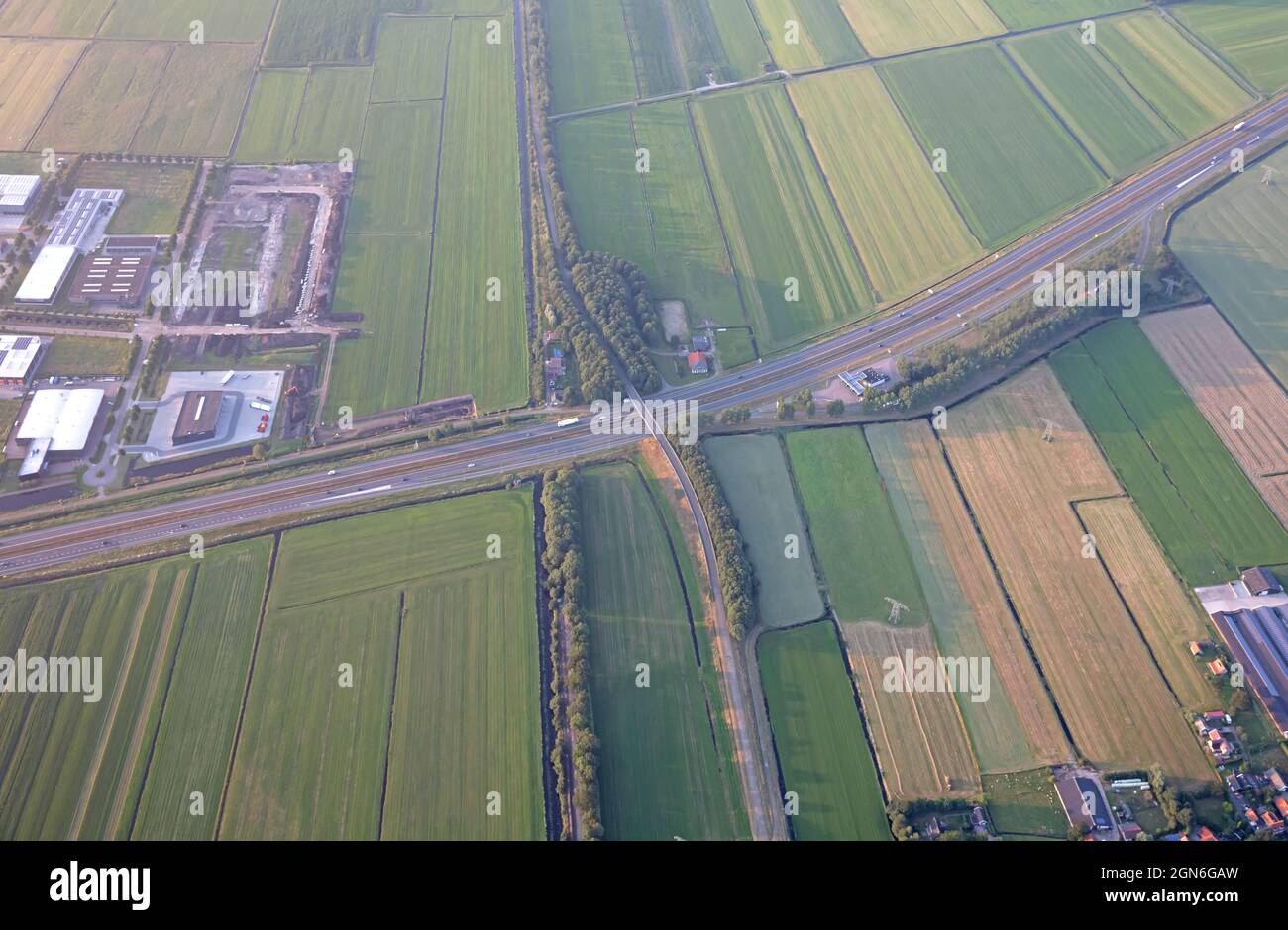 Agricultural landscape of Friesland, one of the northern provinces of ...