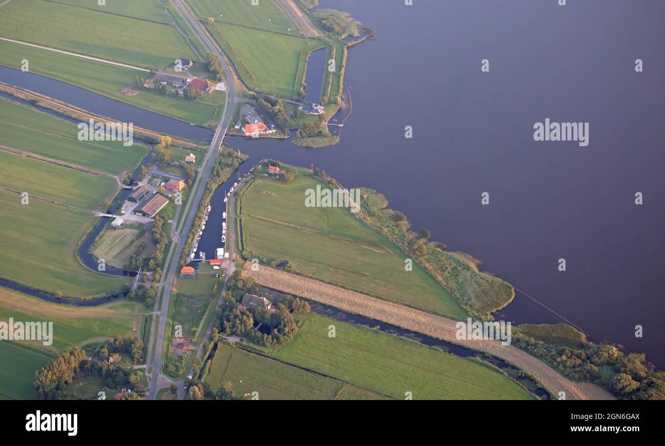 Agricultural landscape of Friesland, one of the northern provinces of ...