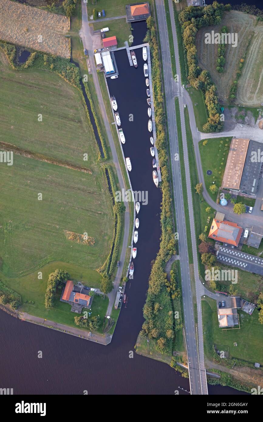 Agricultural landscape of Friesland, one of the northern provinces of ...