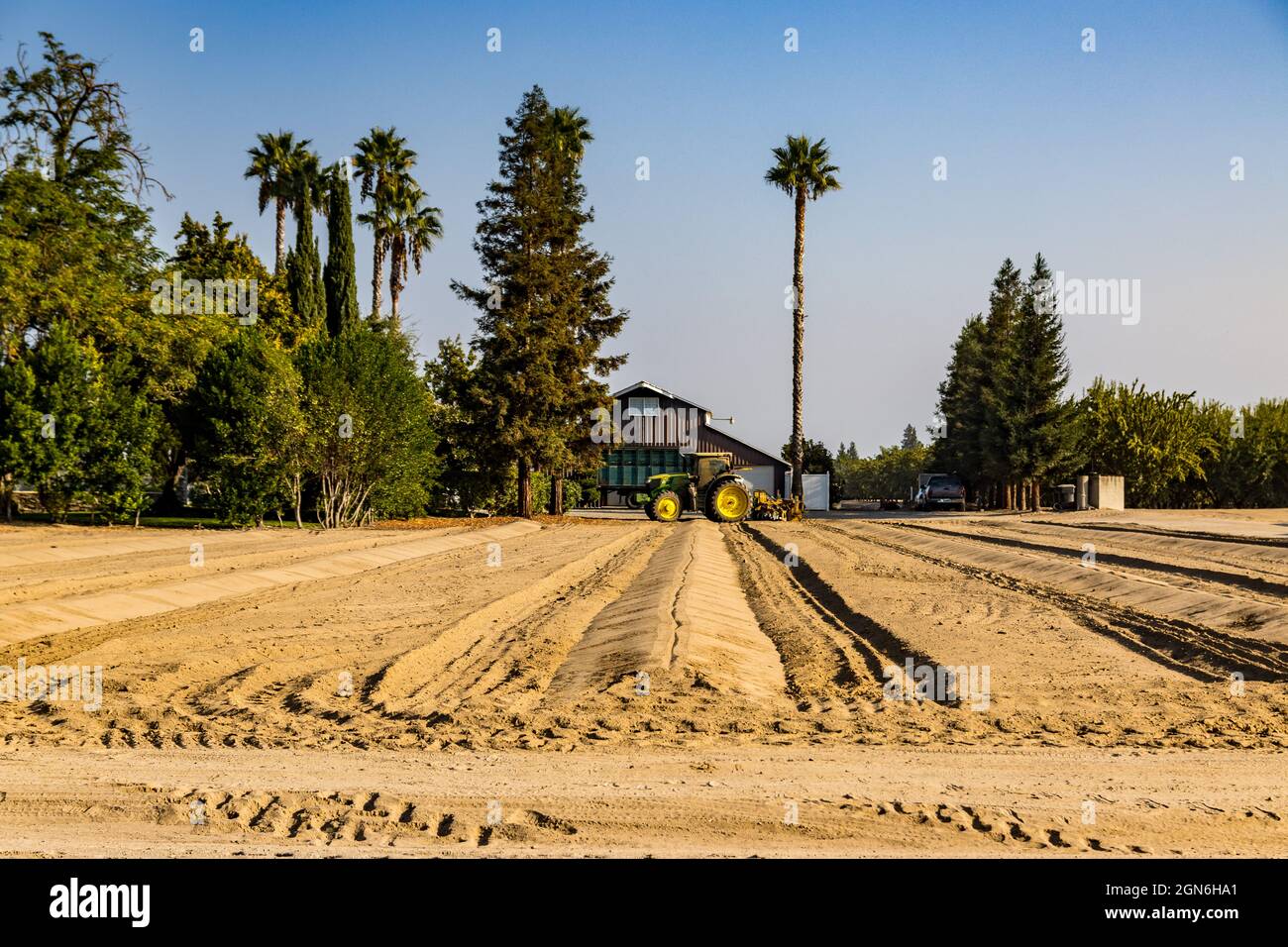 A Custom Tilled field in the Central Valley of California USA Stock ...