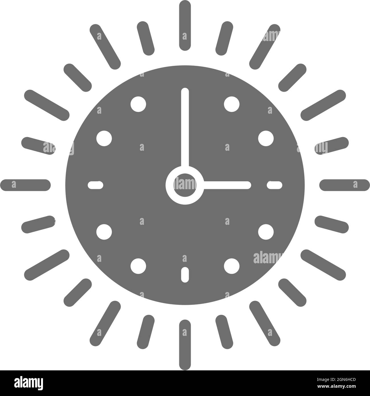 Sun time, long day, light daytime grey icon Stock Vector Image & Art ...