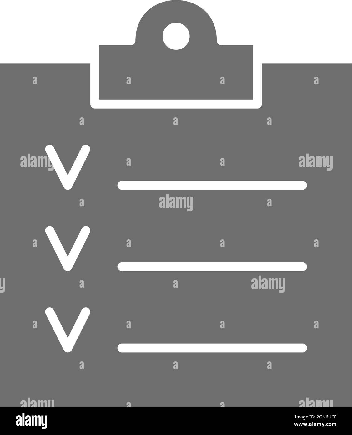 Vector checklist, clipboard, result paper grey icon Stock Vector Image ...