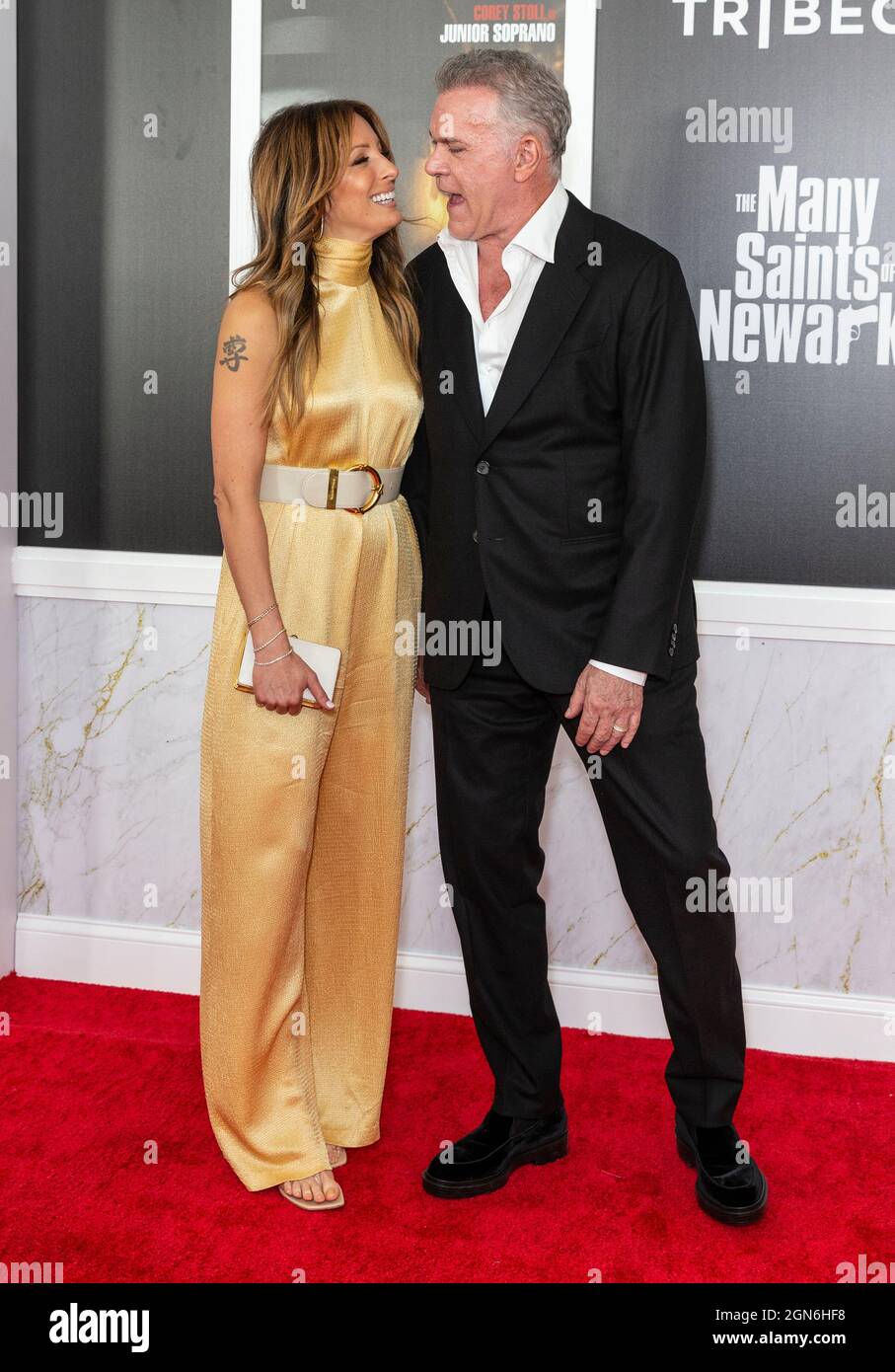 New York, USA. 22nd Sep, 2021. Jacy Nittolo and Ray Liotta attend ...