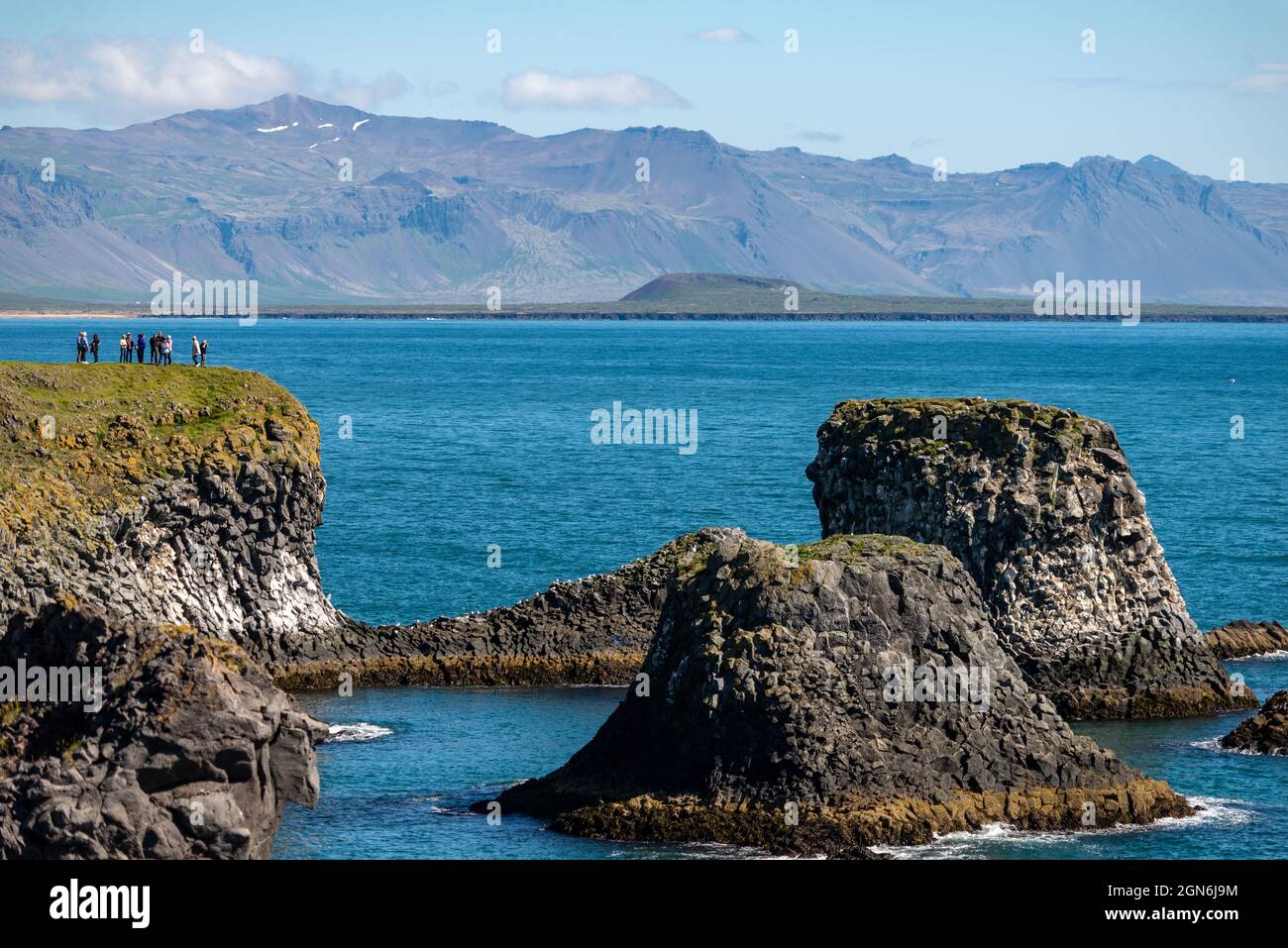 Snaefellsnes, Iceland - July 27, 2017: The cliffs between Arnarstapi ...