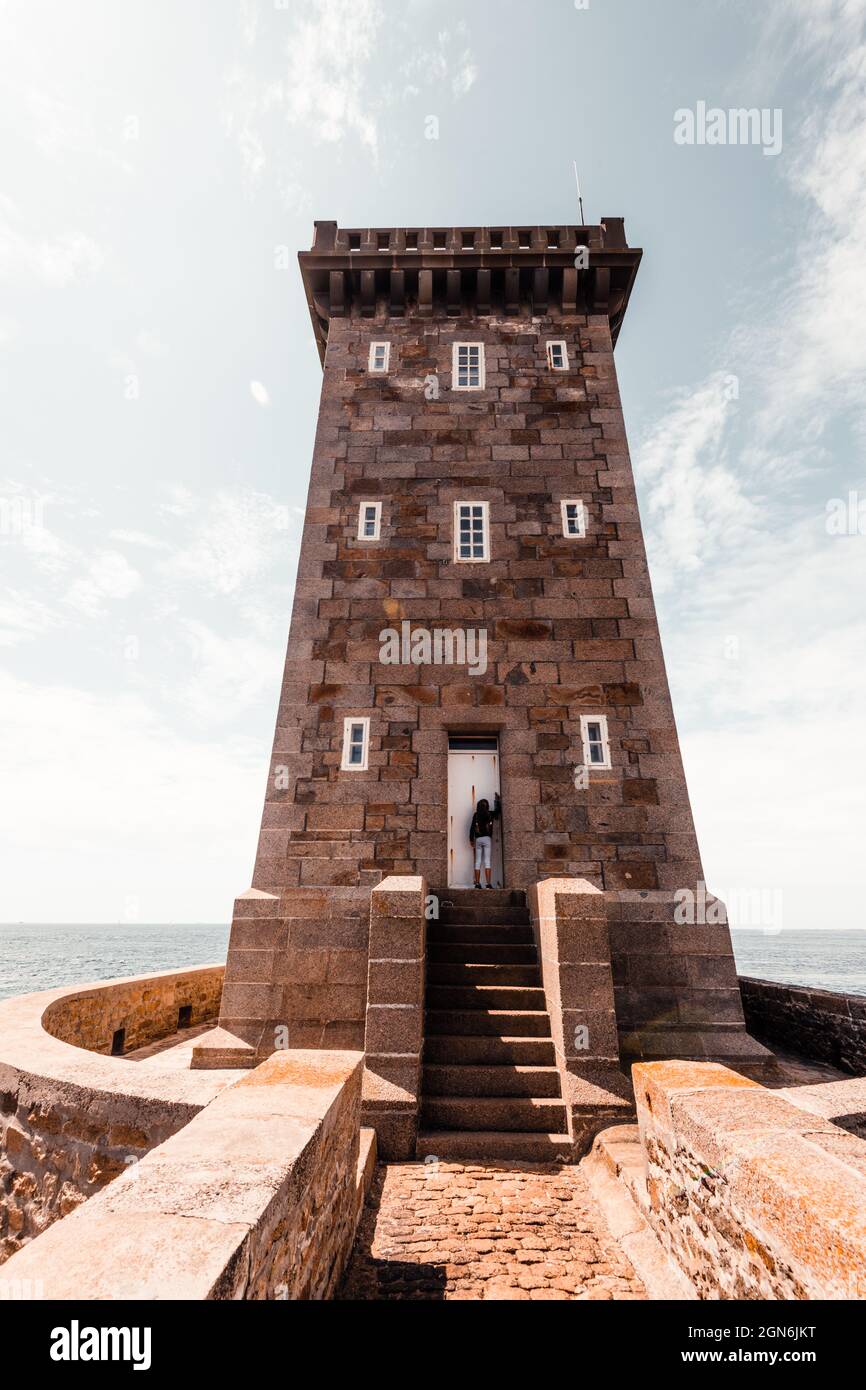 Lighthouse of Kermorvan, Brittany, France Stock Photo - Alamy